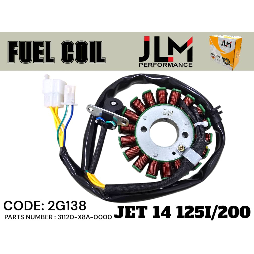 JLM FUEL COIL MAGNET STARTER COIL SYM JETX JET X JET14 JET 14 125cc ...