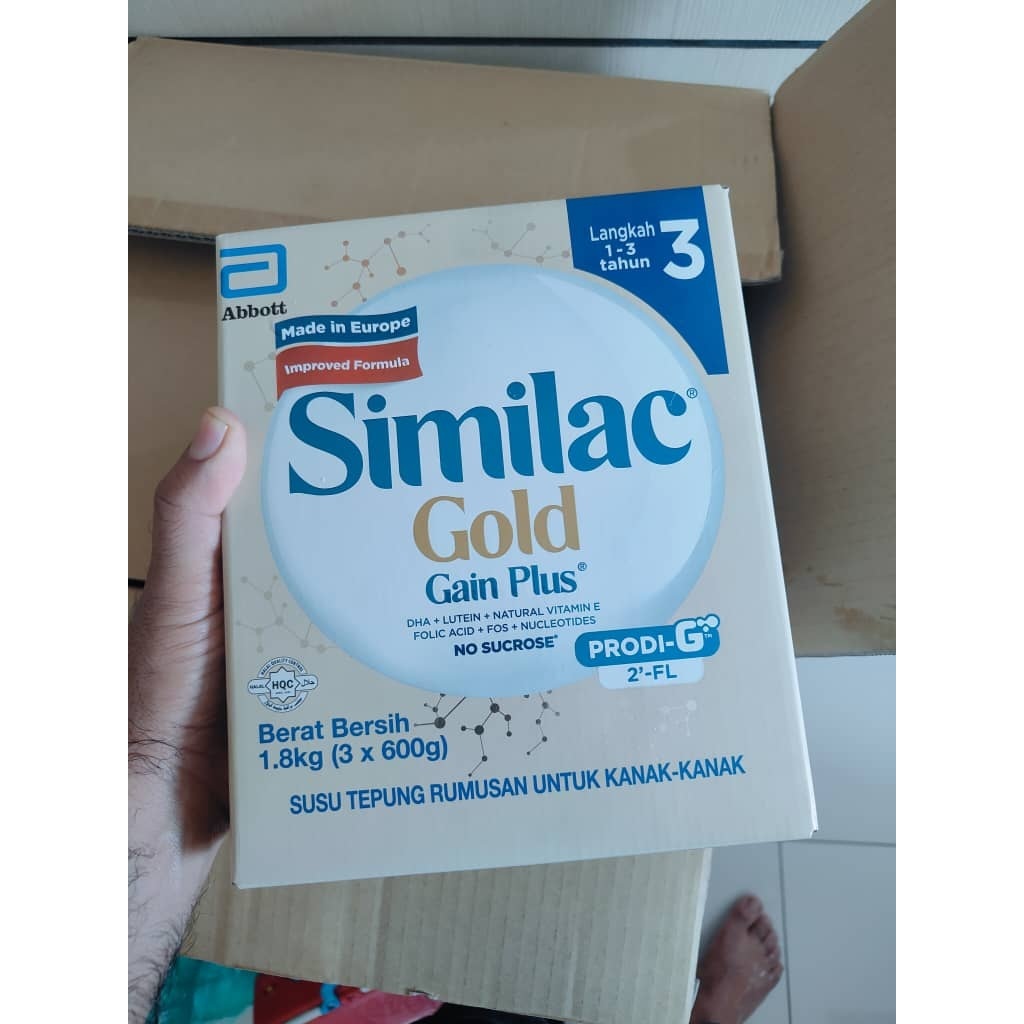 Similac Gold Gain Plus Step 3 1.8kg / Growing Up Milk | Shopee Malaysia