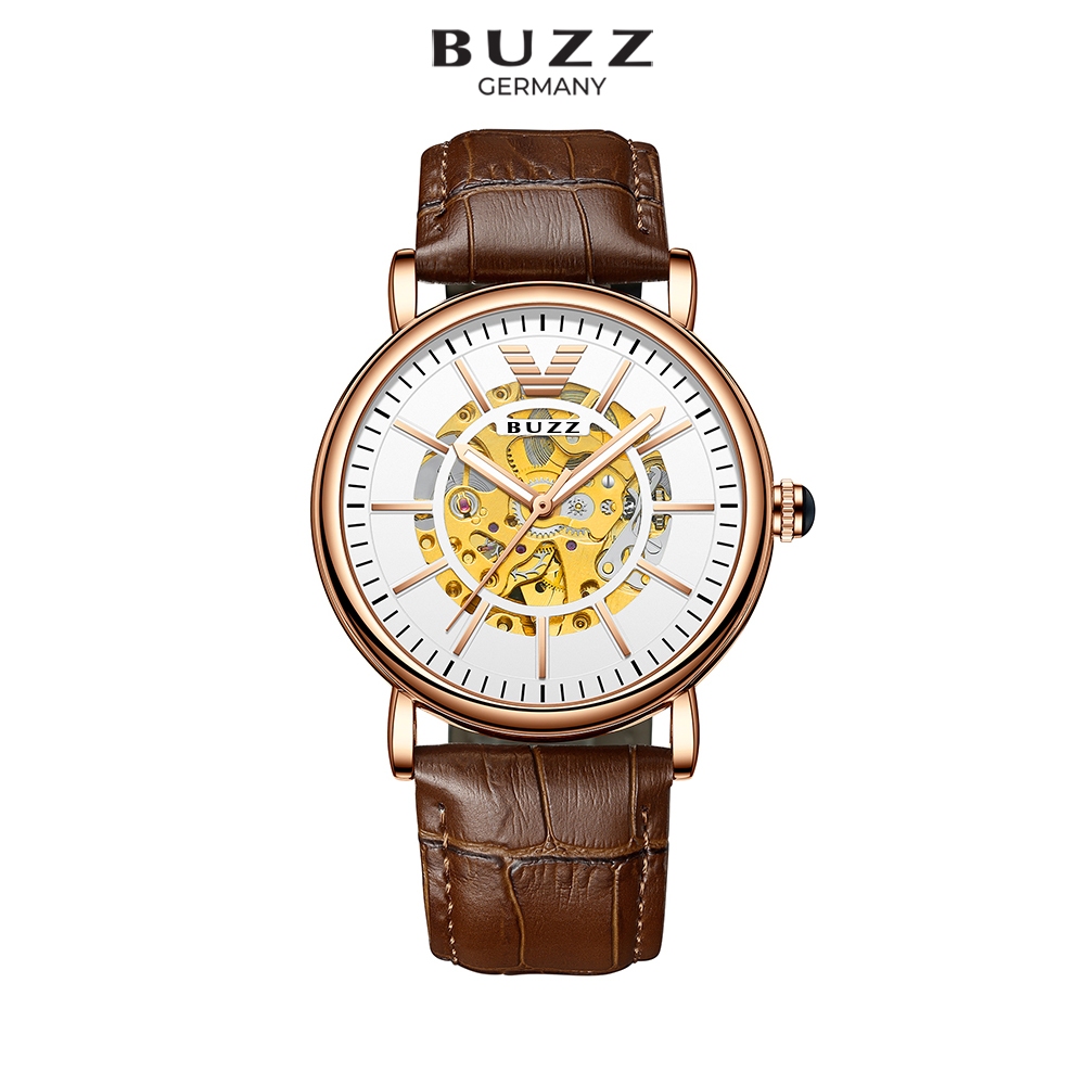 Buzz Germany Men's Leather Automatic Watch BZ-K7006 | Shopee Malaysia