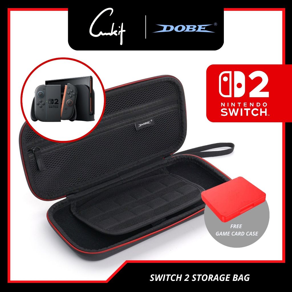 08.08 SALE 】DOBE Nintendo Switch 2 Eva Storage Bag Pouch Carrying Case ...