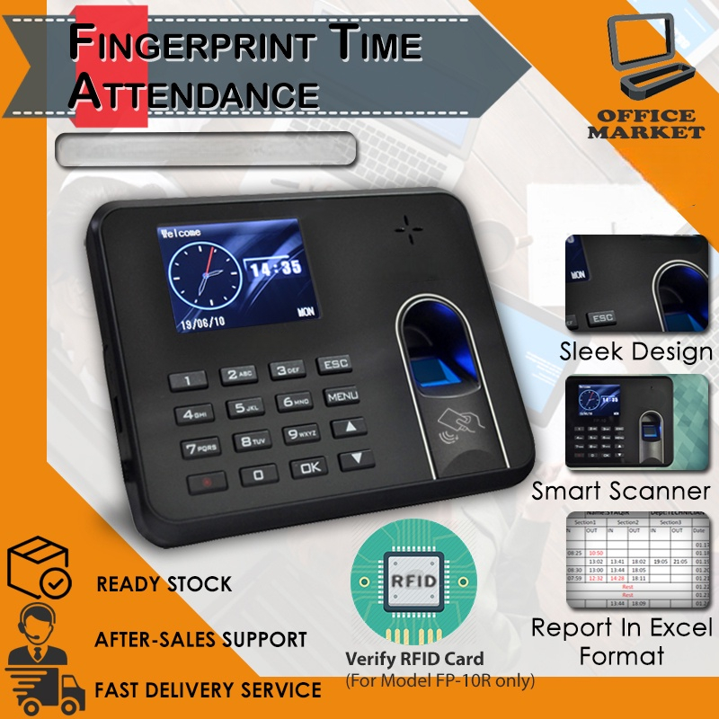 Heavy Duty Fingerprint Thumbprint Time Attendance Machine | Mesin Kehadiran Masa Cap Jari ...