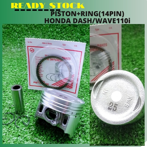 Honda Dash 110/ Wave 110-i -【JP】Piston + Ring (Set) (Pin 14mm) (STD ...