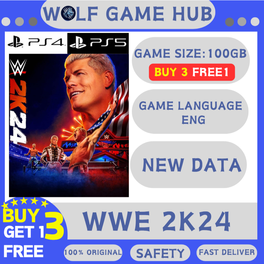 WWE 2K24 ( PS4 & PS5 ) Game Digital Download Permainan Digital Muat ...