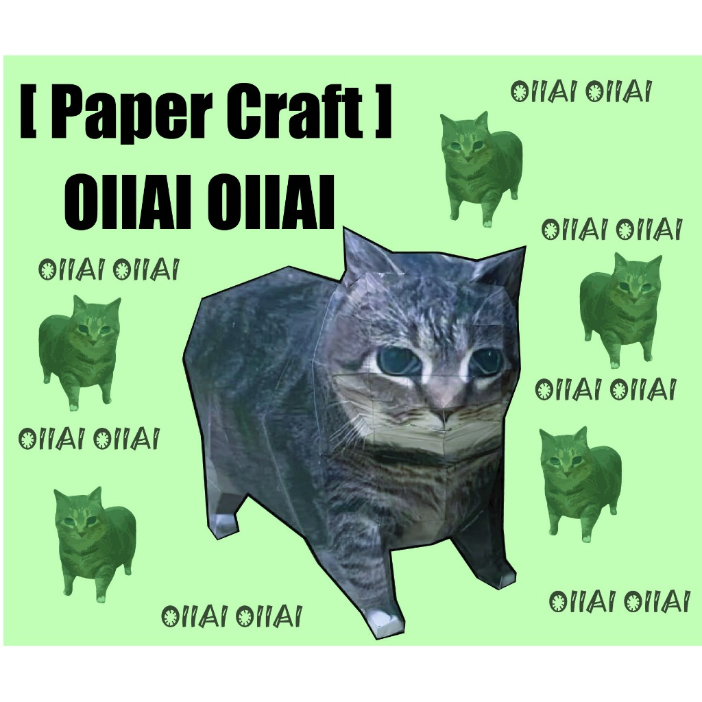 Oiiai cat paper craft oiia meme cat art paper craft work game | Shopee ...