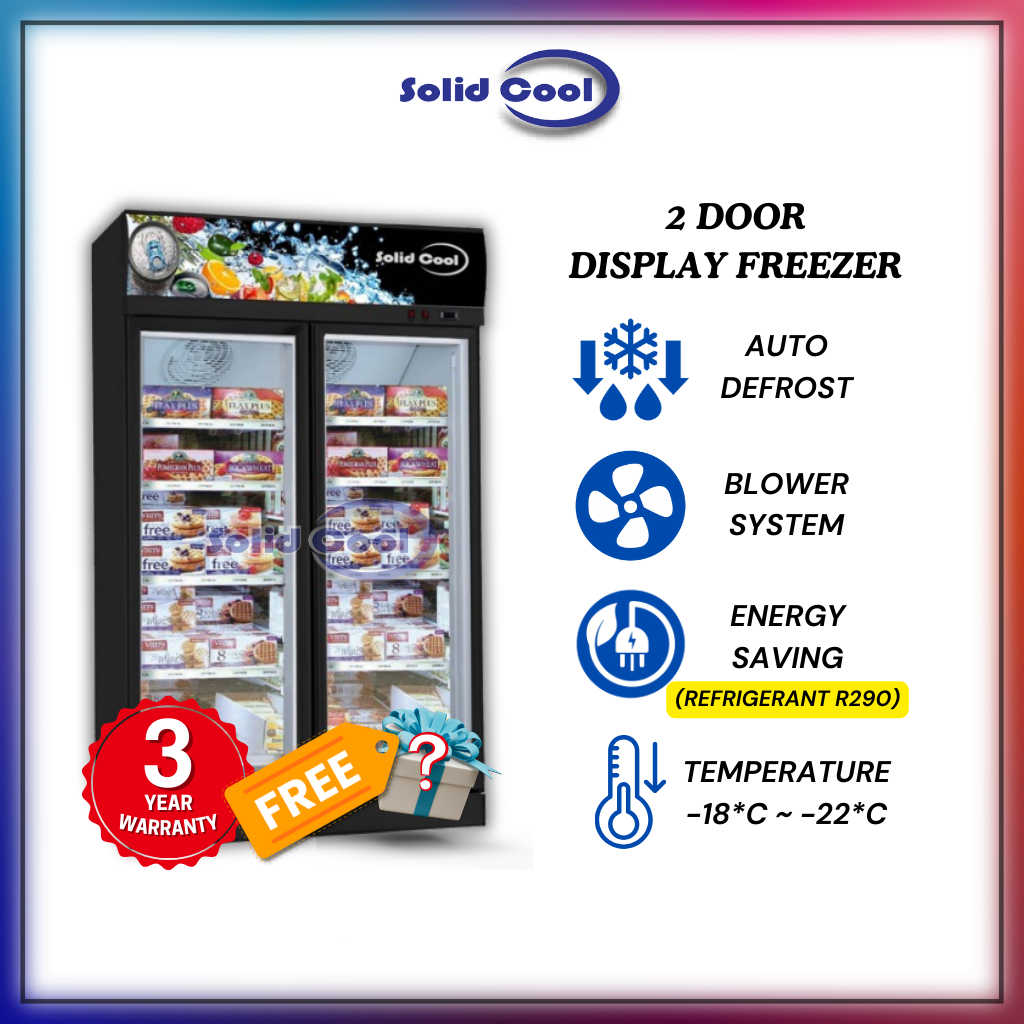 [ SOLID COOL ] 2 DOOR FREEZER MODEL: 2DTF | Frozen Food Display Freezer ...