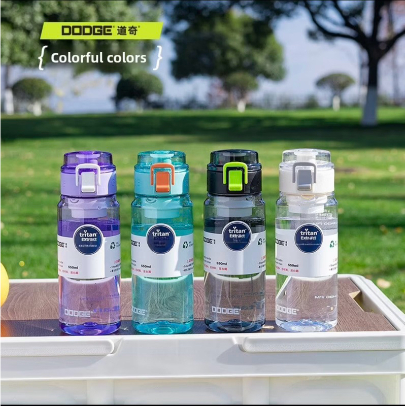 Dodge Tritan BPA-FREE Water Bottle Without Straw With Tea Strainer 550/680ml | Shopee Malaysia