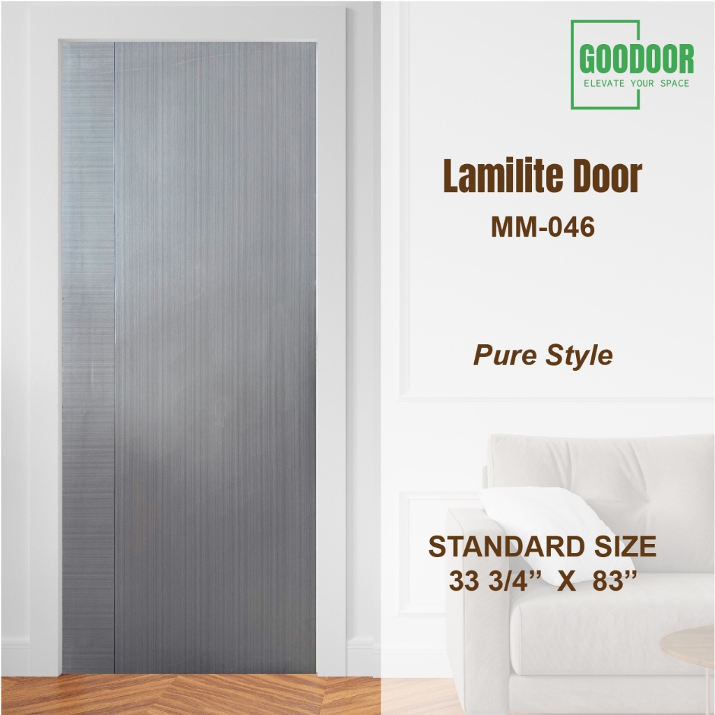 Goodoor MM-046 Lamilite Door Pintu Rumah Kayu Kulit Laminate 33 3/4 x ...
