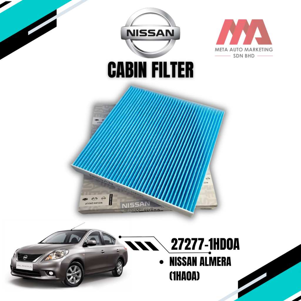 NISSAN AIRCOND CABIN FILTER AIRCOND FILTER 27277-1HD0A - NISSAN ALMERA ...