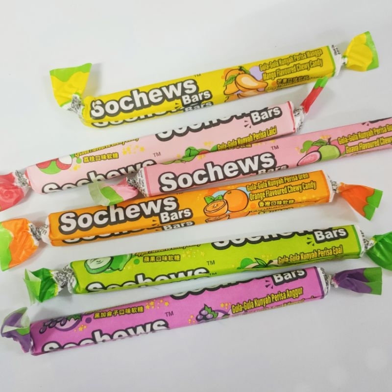 (6pcs) Sochews Bars Chewy Candy (Mix Fruit Flavour) | Shopee Malaysia