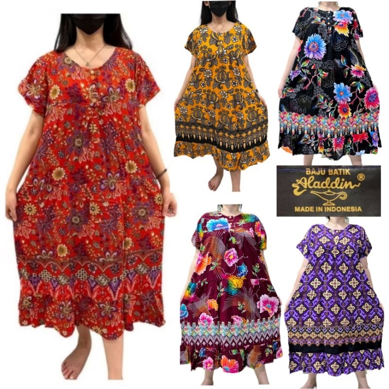 WOMEN BATIK SUSUN DRESS PLUS SIZE BIG SIZE/NIGHTY/BAJU BATIK INDONESIA ...