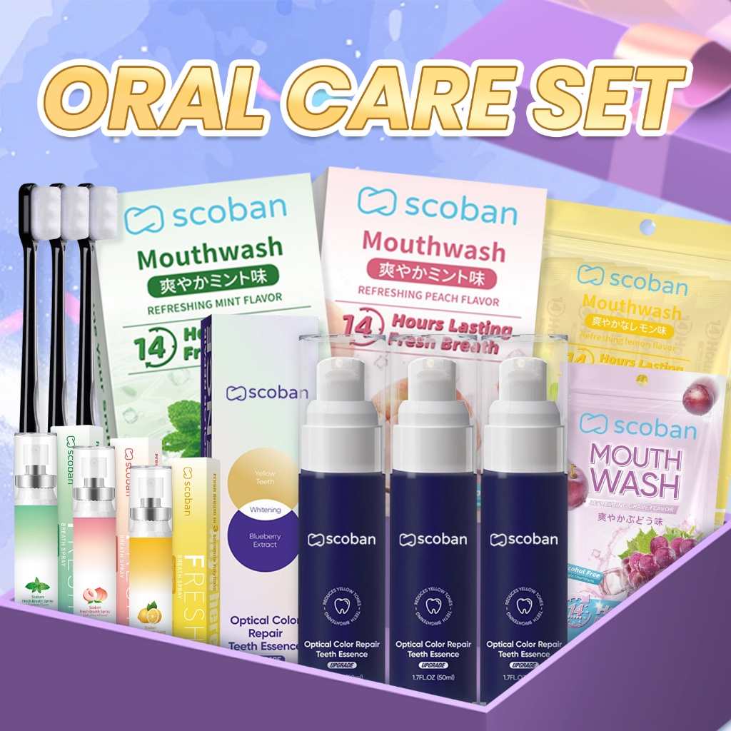 scoban Whitening Toothpaste Oral Care Big Set Teeth Whitening Freshens ...