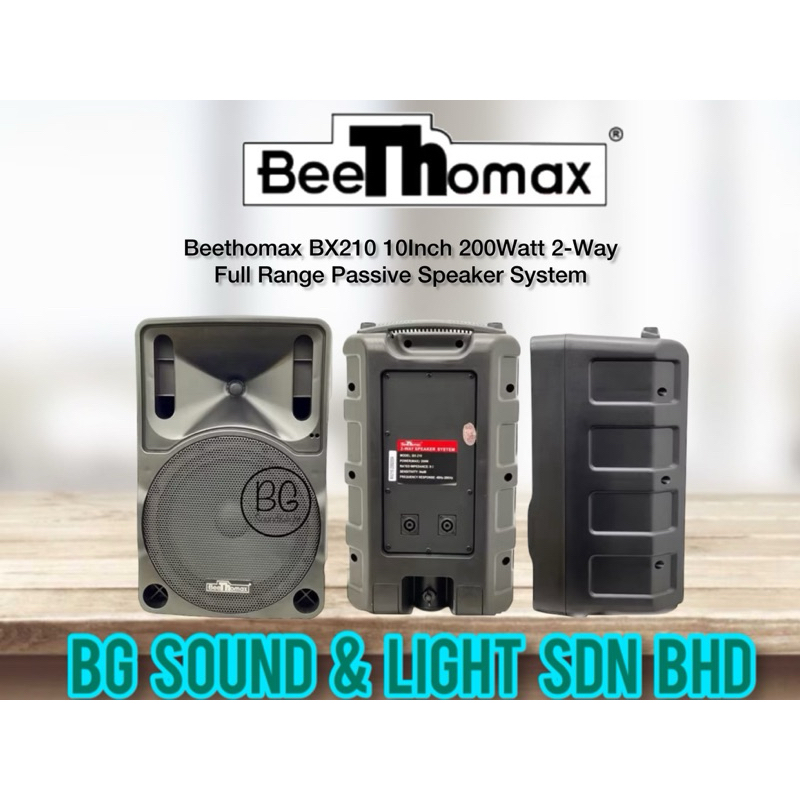 Beethomax BX210 10Inch 200Watt 2-Way Full Range Passive Speaker System ...