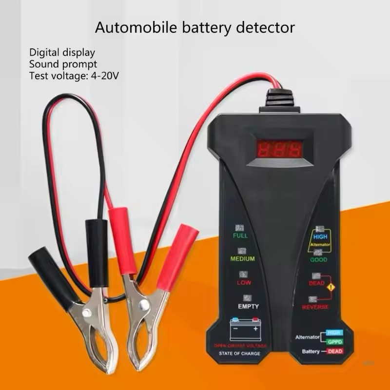 Digital Display 12V Battery tester Voltmeter Alternator Tester Analyzer ...