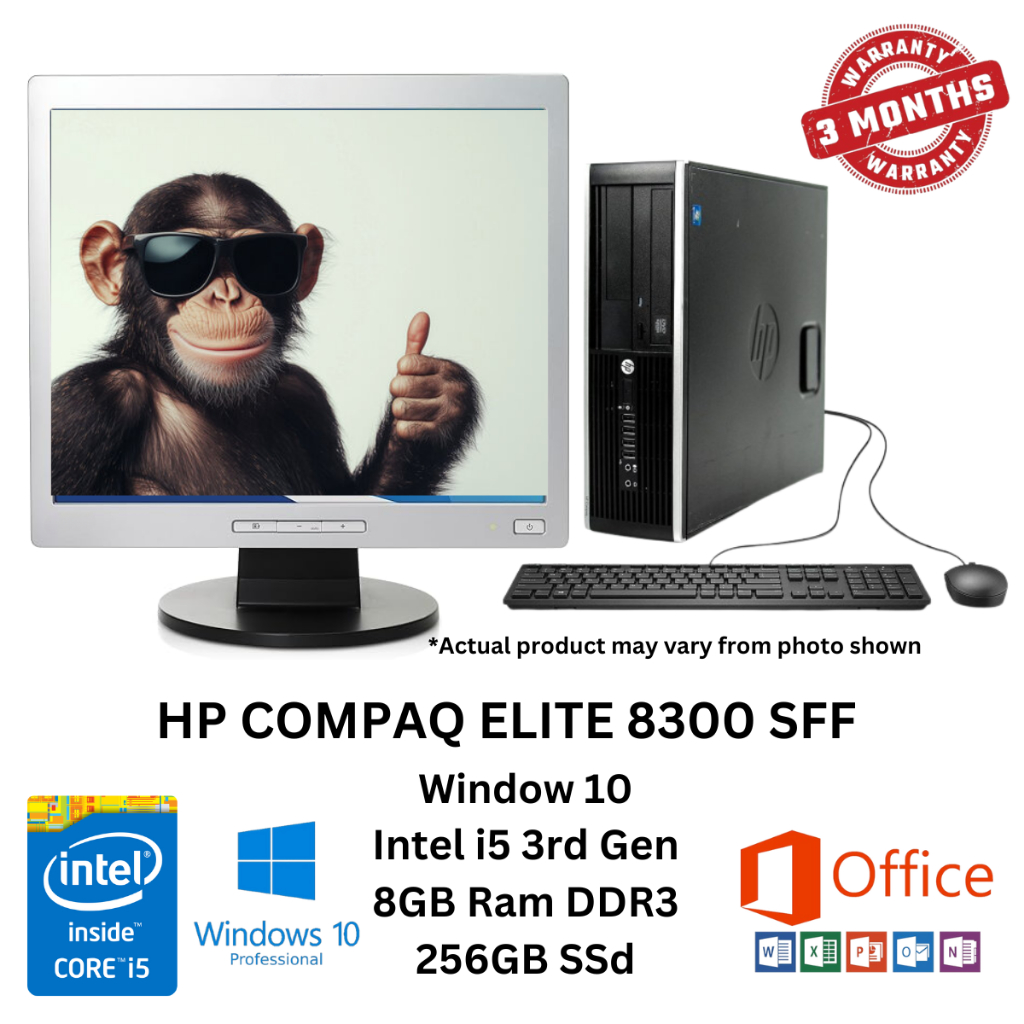 HP Compaq Elite 8300 (SFF)- Intel Core i5 3rd Gen - 16GB RAM - 256GB ...