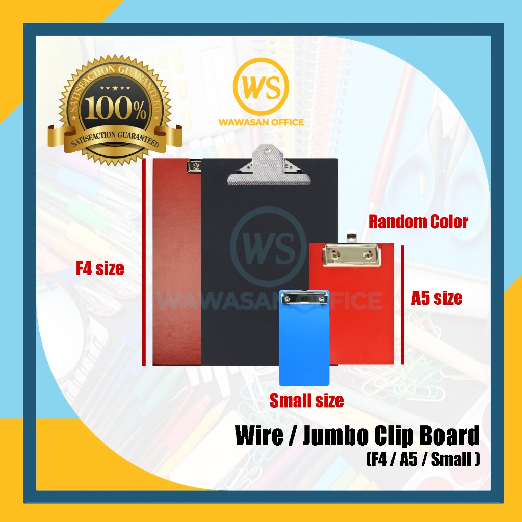 PVC Clip Board / Clipboard / Paper Clipboard / Wire Clip Board / Jumbo ...