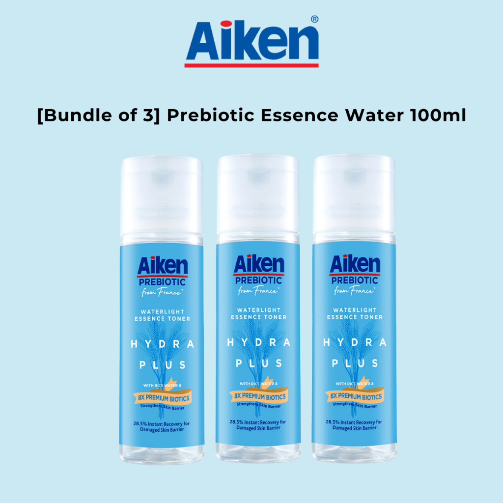 AIKEN Prebiotic Hydra Plus Essence Water 100ml x3 | Hyaluronic Acid ...