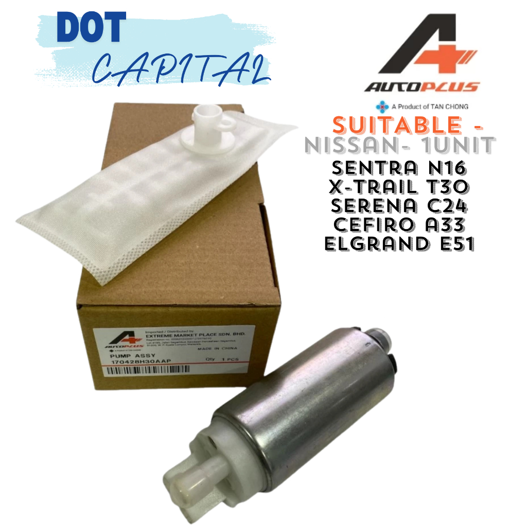 AUTOPLUS Fuel Pump -NISSAN X-TRAIL/ SENTRA/ CEFIRO/ SERENA QR20 ...