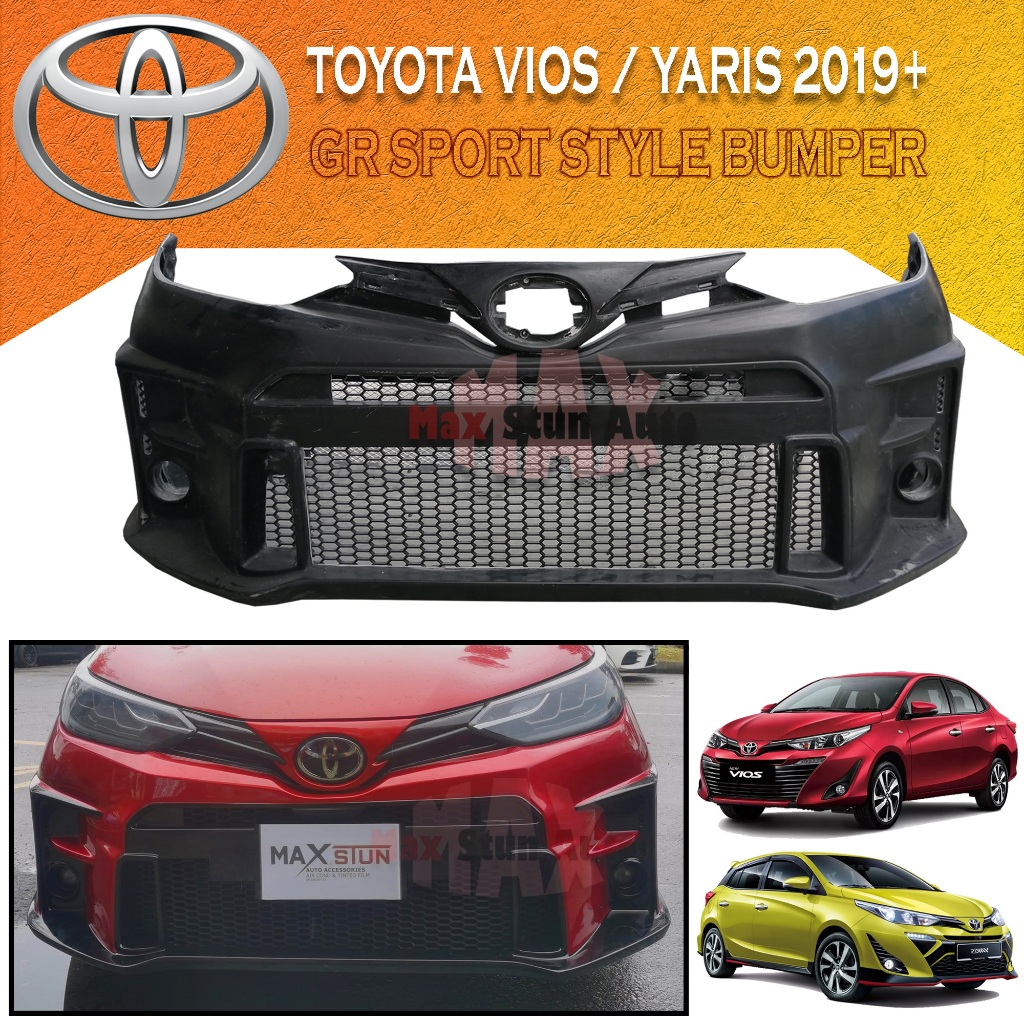 TOYOTA VIOS / YARIS 2019+ GR SPORT LOOK FRONT BUMPER (GR) FIBER BUMPER ...