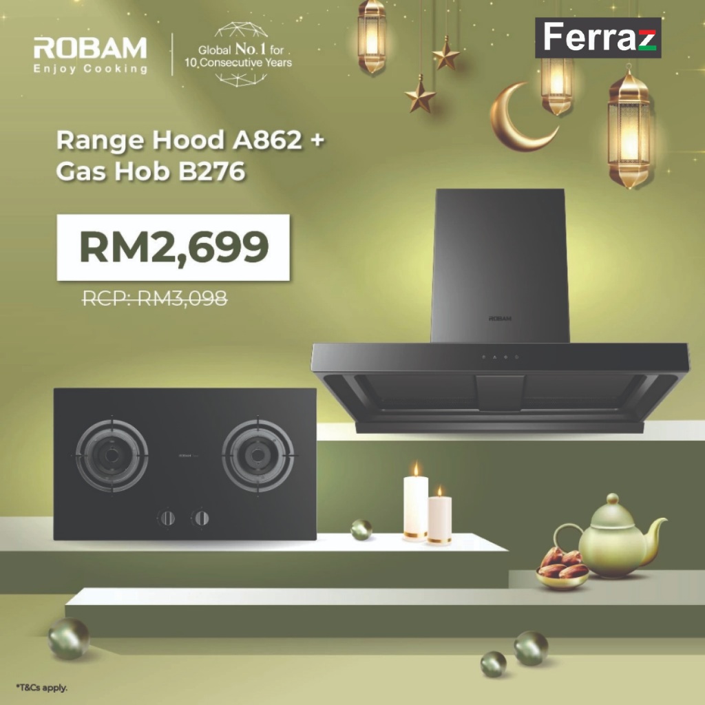 ROBAM B276 Gas Hob 2 Burner With Robam A862 Hood / Robam A852 Hood / Robam A676 Hood / Robam ...