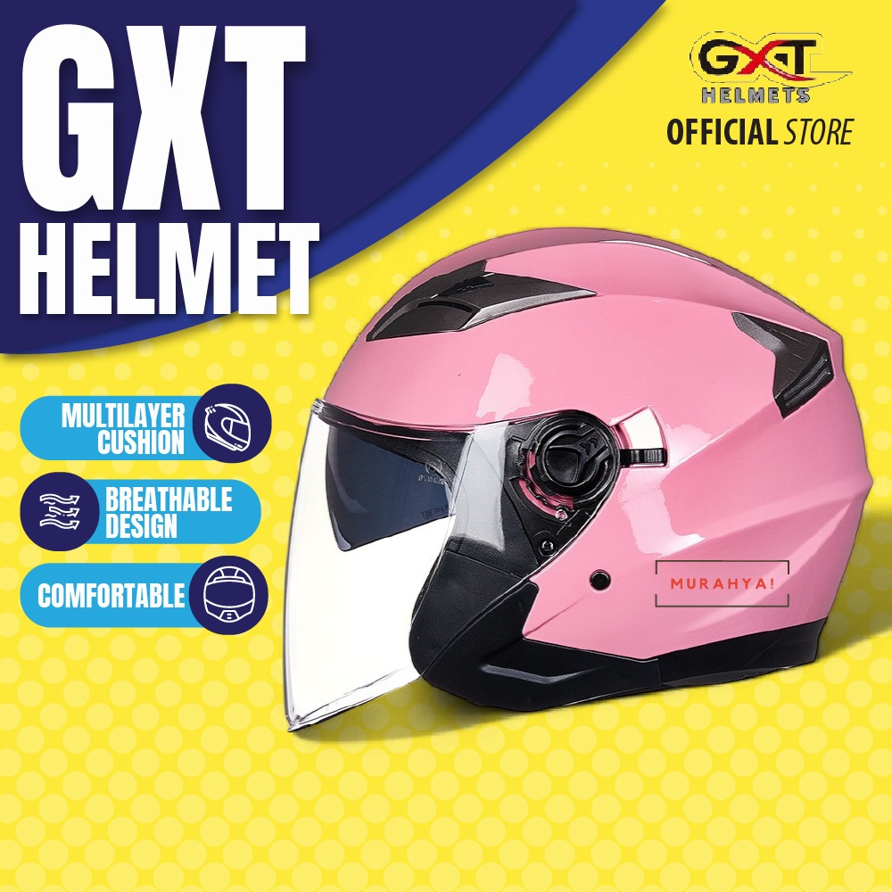 GXT Helmet motor Topi keledar visor dwi lapis motosikal Stylish ...