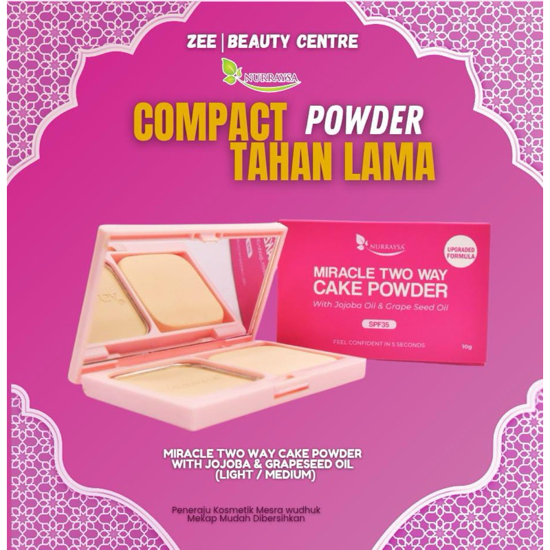 NURRAYSA Miracle Two Way Cake Powder With Jojoba Oil Compact Powder ...
