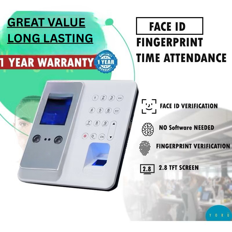 YORU Face Recognition & Fingerprint Time Attendance Machine | Face scan ...
