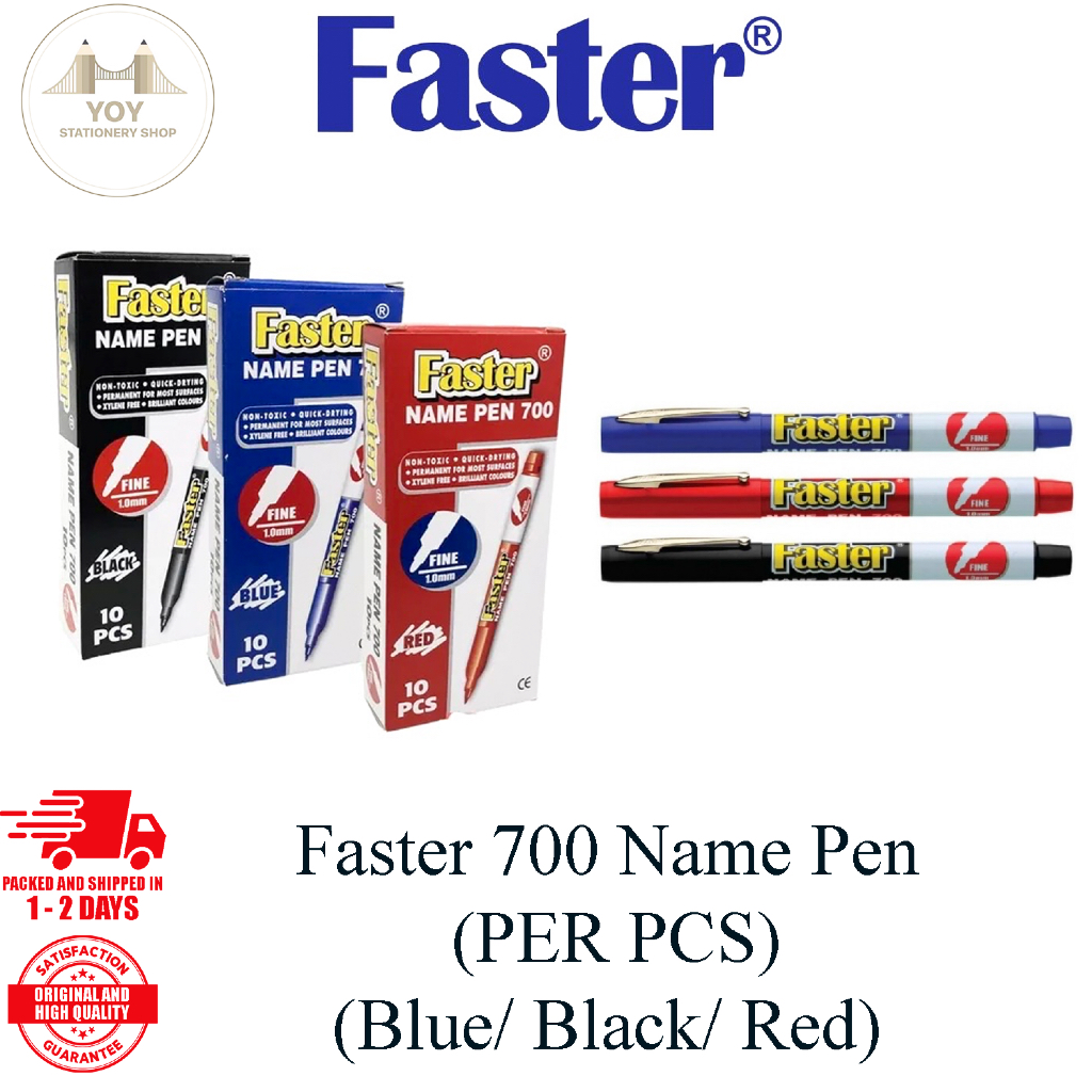 Faster 700 Name Pen (Blue/ Black/ Red) | Shopee Malaysia