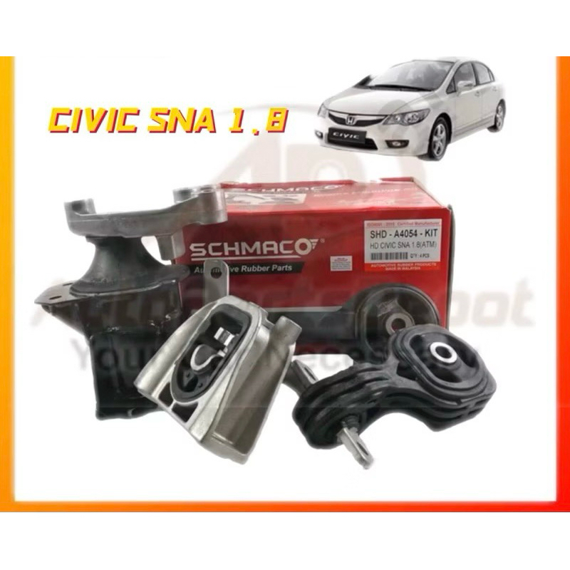 HONDA CIVIC FD SNA 1.8 AUTO SCHMACO ENGINE MOUNTING KIT SET (4PCS IN 1 ...