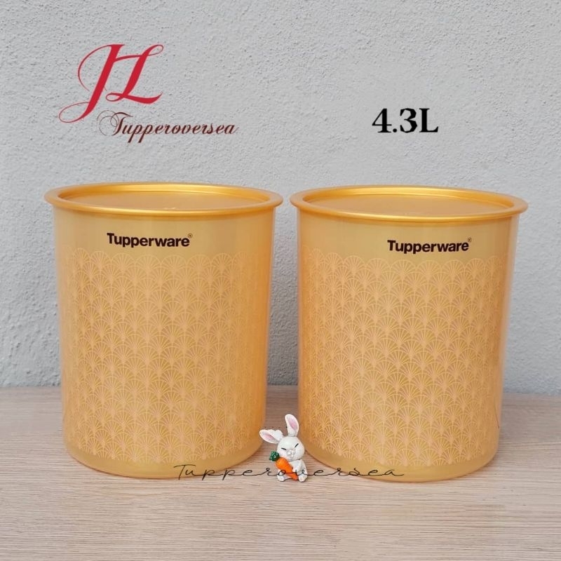 Tupperware One Touch Canister (1 PC ) 4.3L - Gold | Shopee Malaysia