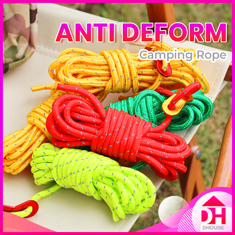 Paracord Rope 4 Meter Reflective Camping Tent Wind Ropes Flysheet Tarp ...