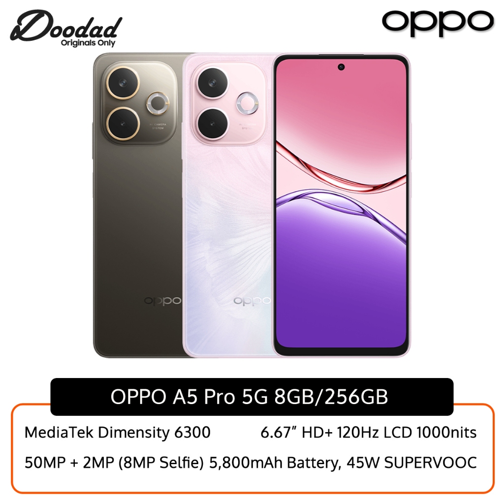 OPPO A5 PRO 5G | A3 PRO 5G Mediatek 6300 8GB+256GB | MY Set | 1 Year ...