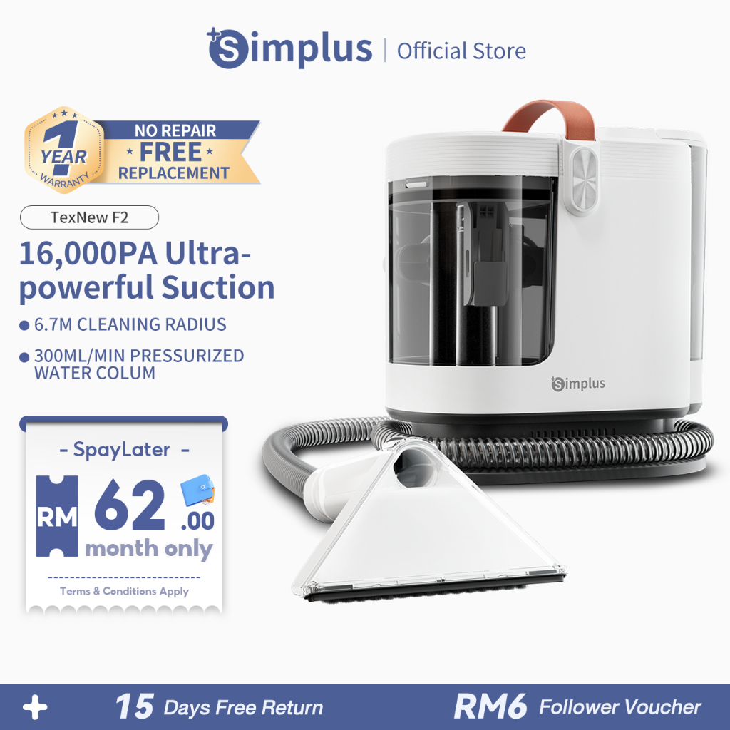 Simplus Spot Fabric & Upholstery Cleaning Machine 16000 Pa Fabric ...
