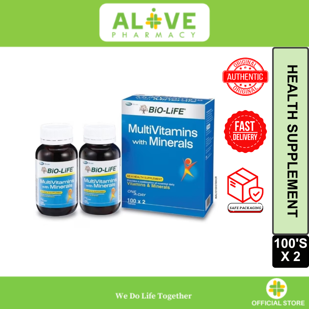 BIO-LIFE Tablet Multivitamin dan Mineral 100'SX2 | Shopee Malaysia