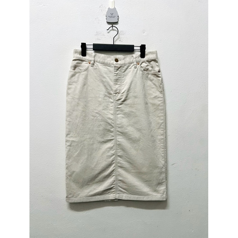 STYLE1370: MUJI L size corduroy midi skirt/ muji casual skirt ( dot stain) | Shopee Malaysia
