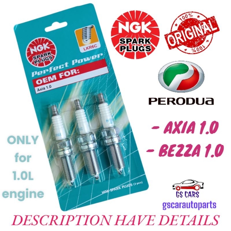 Ready stock Perodua axia 1.0 / bezza 1.0 LKR6C 100% original ngk engine ...
