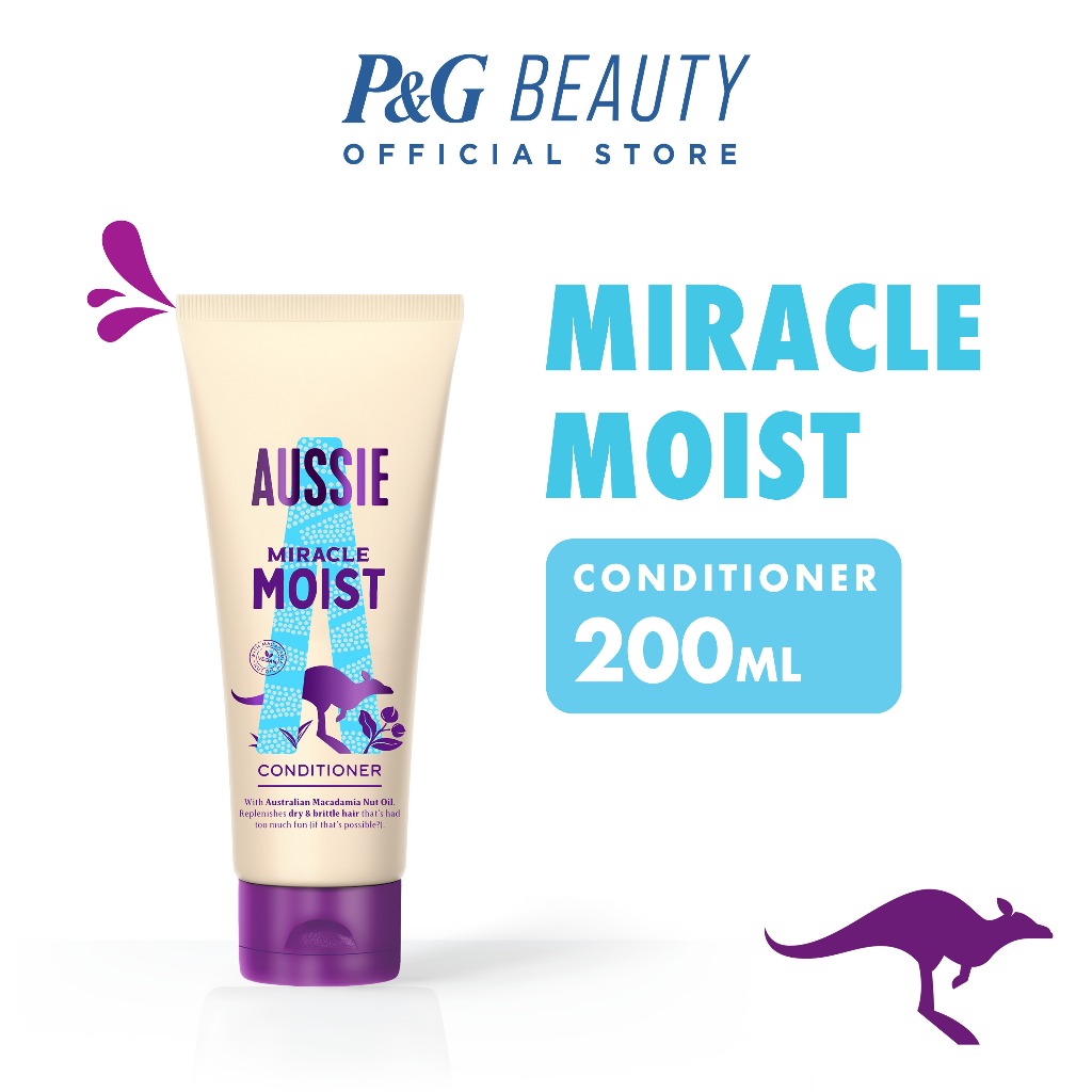 Aussie Miracle Moist Conditioner - Moisture-Quenching, Replenishes Dry ...