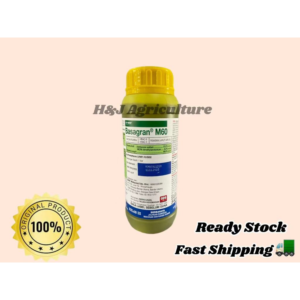 1L BASF Basagran M60 Rumput Air / Menderong / Kawasan Tanaman Padi ...