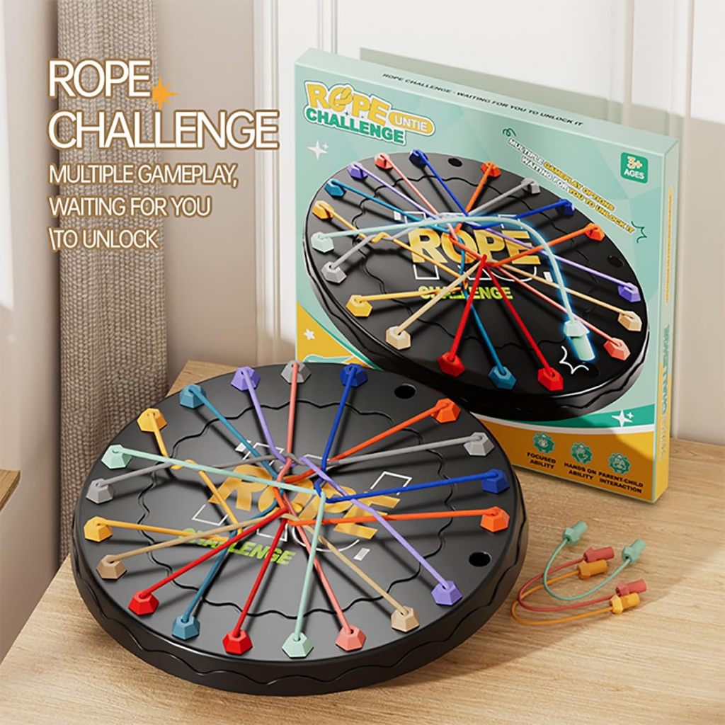 BKM093 解绳大作战 Board Game Rope Untangling Game Twisted Rope Puzzle Game ...