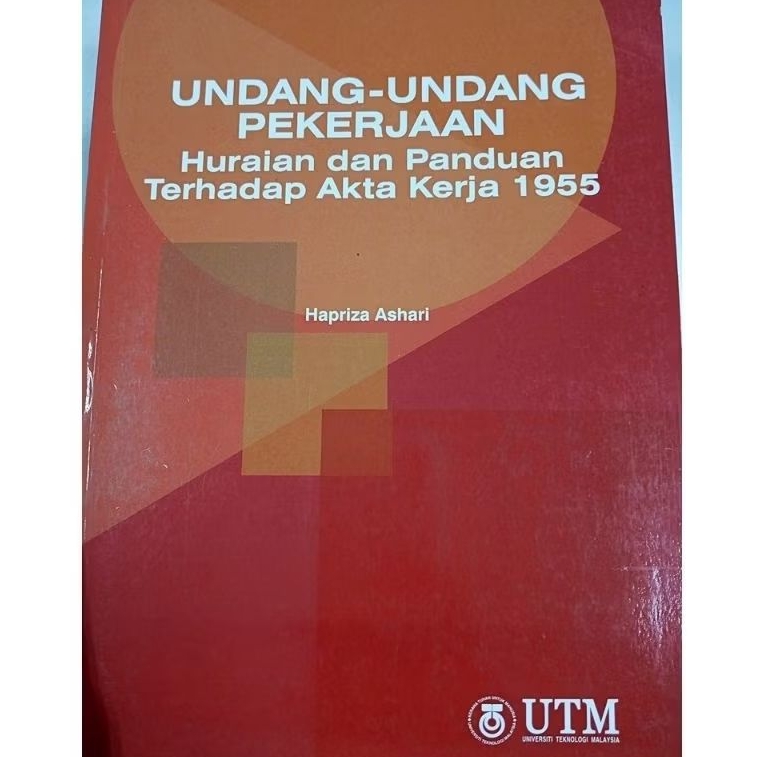 (1ST COVER) Undang-Undang Pekerjaan, Huraian Dan Panduan Terhadap Akta ...