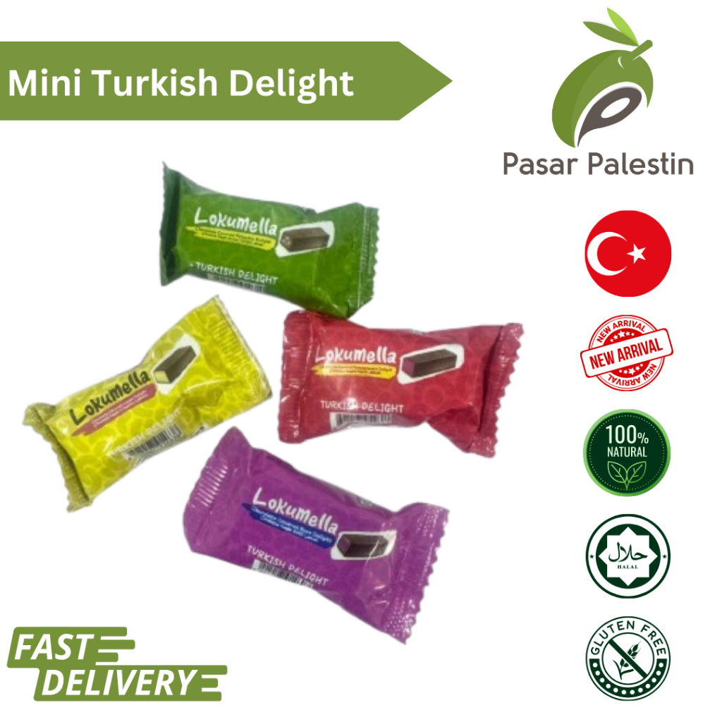 Lokumella Mini Turkish Delight Bars 1 Piece: Exquisite Turkish ...
