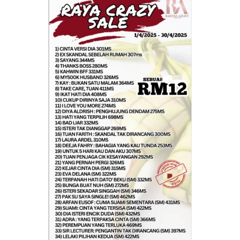 PROMOSI RAYA | RAISYAS AZLIEY | SURI MOHAMAD | Shopee Malaysia