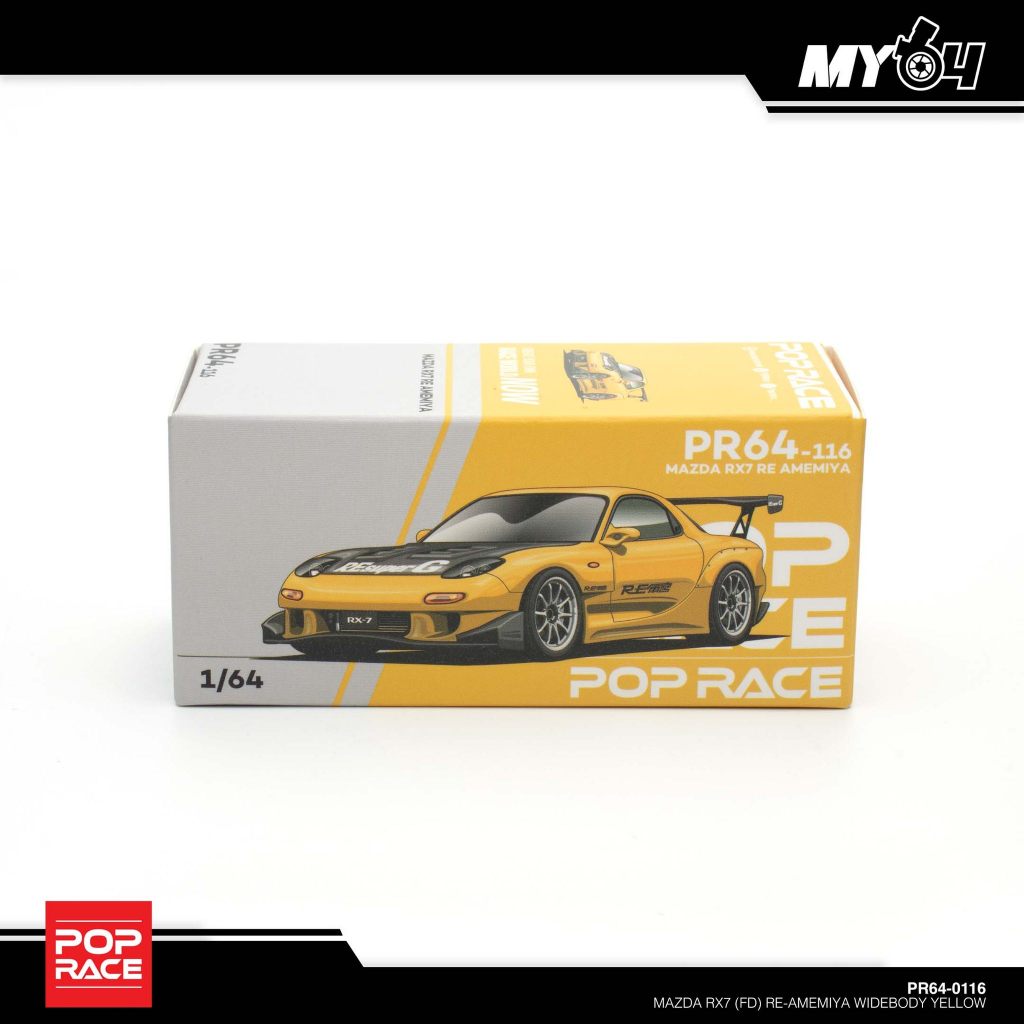POPRACE 1/64 MAZDA RX-7 (FD3S) RE-AMEMIYA WIDEBODY YELLOW | Shopee Malaysia