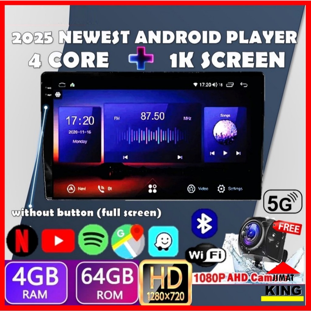 [4𝐆𝐁 𝐑𝐀𝐌+64𝐆𝐁 𝐑𝐎𝐌] 4 Core 5G Android Player 9 10 Inch Android Car ...