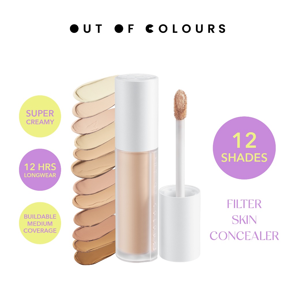 OUT OF COLOURS Filter Skin Concealer 4.8ML (12 Colours) 遮瑕膏 遮瑕 | Shopee ...