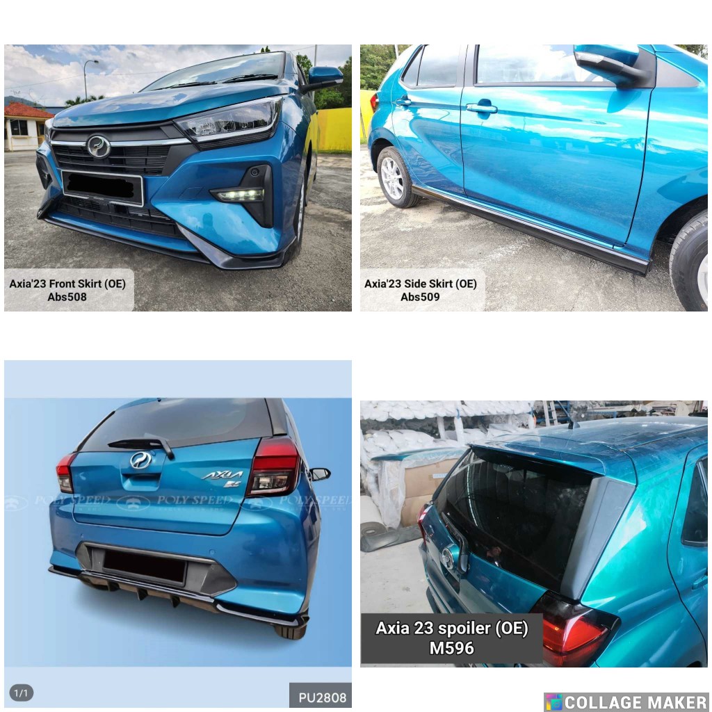 Perodua Axia 2nd Generation 2023 Gear Up Body Kit LIPS Diffuser ABS ...