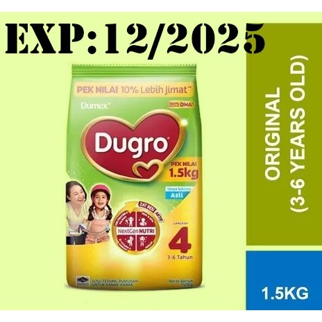 Dumex Dugro Step 4 Original/Asli Growing Up Milk Formula 3-6 years (1 ...