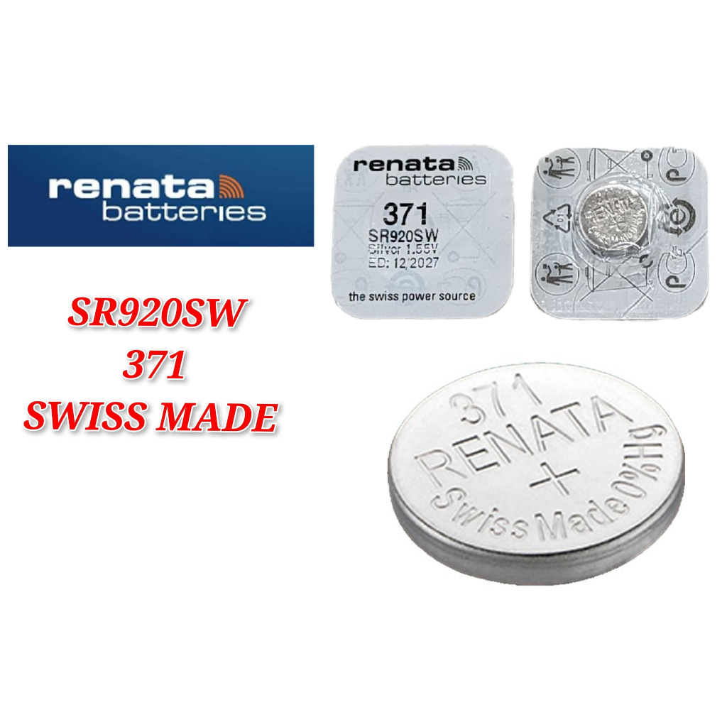 Renata 371 SR920SW Silver 1.55V Battery SWISS MADE . | Shopee Malaysia