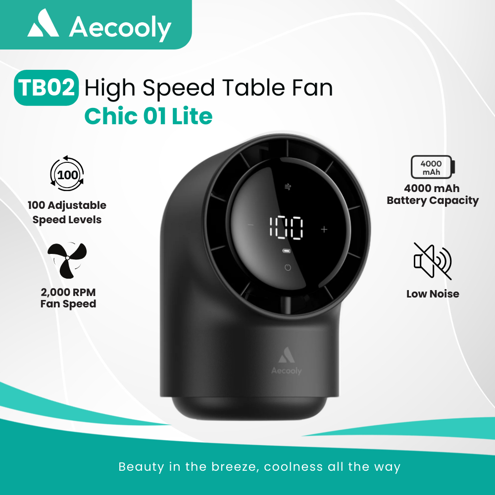 Aecooly High Speed Desk Fan Chic 01 Lite - Battery Capacity 4000mAh ...