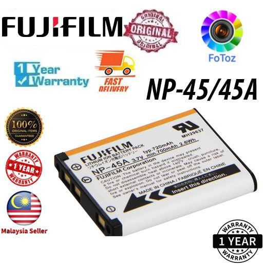 Original Fujifilm Fuji NP-45A NP45 compatible NP45S NP-45 camera ...