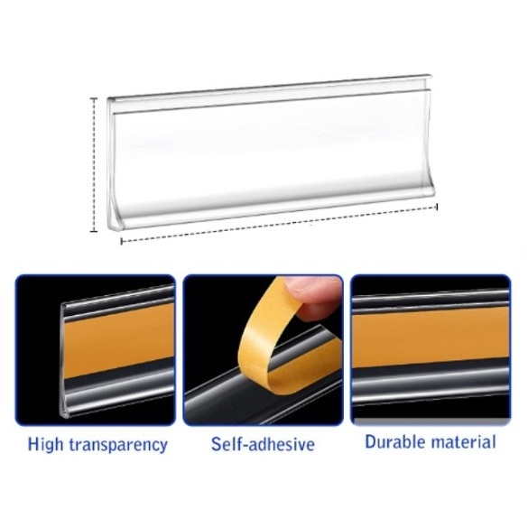 Price Tag Self Adhesive Label holder Sticker Plastic Hang tag 42mm for Shelves Shelf Warehouse ...